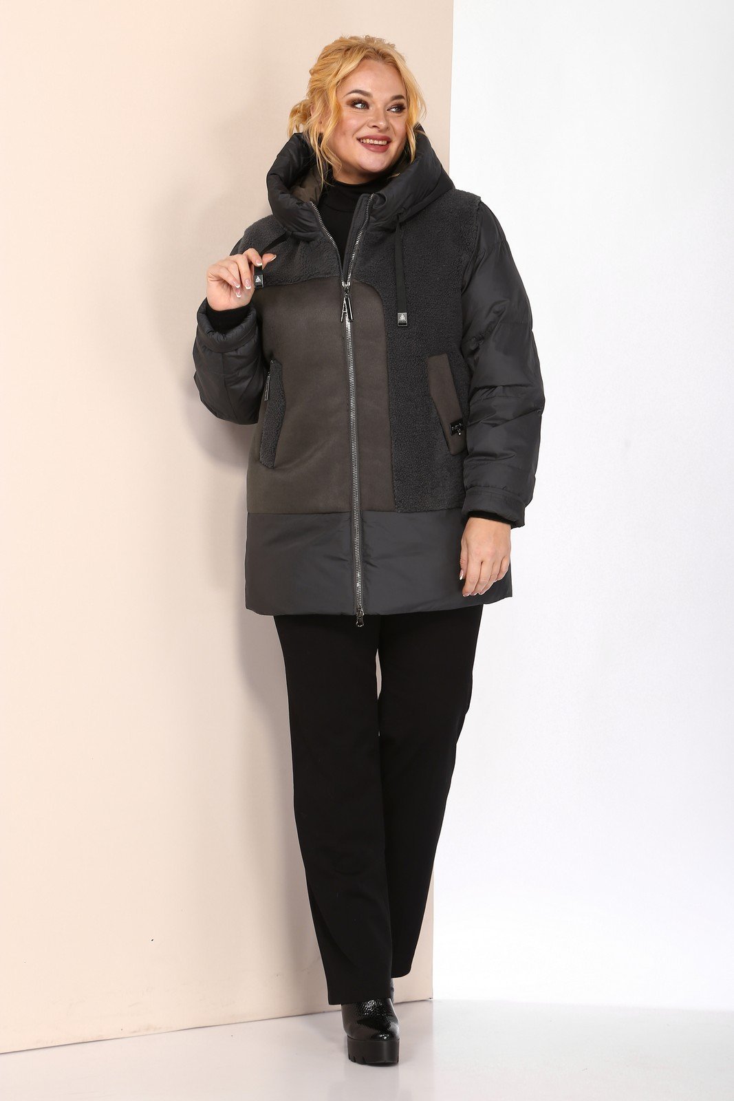 Куртка 2100 графит Shetti купить в интернет магазине Велесмода